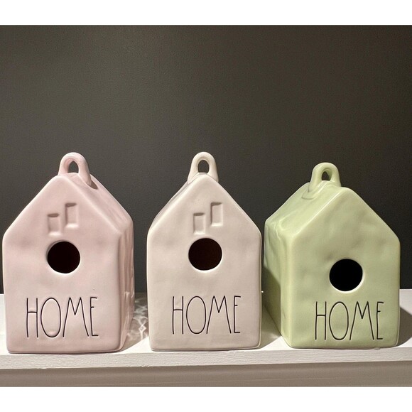Rae Dunn | Other | Rae Dunn Home Ceramic Birdhouse Pink White Or Green ...